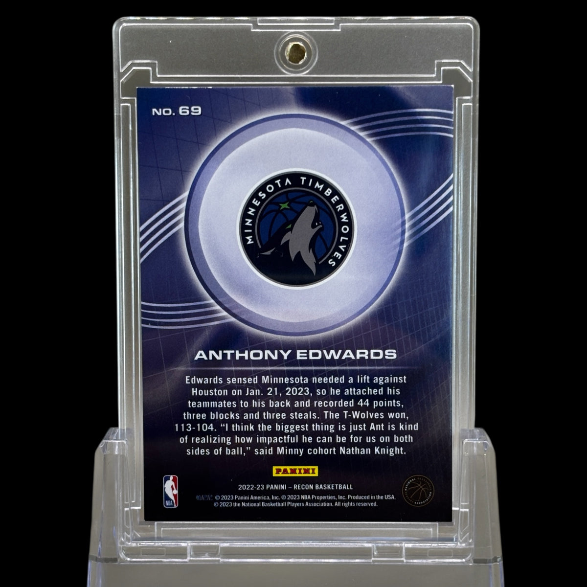 **SOLD** Anthony Edwards (Minnesota Timberwolves) Recon Holo Red 150/1 ...