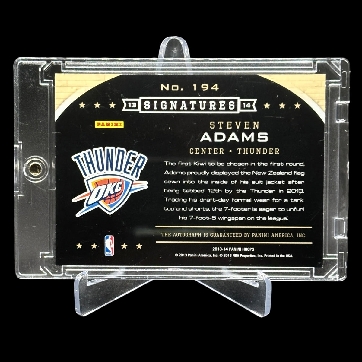**SOLD** RC Steven Adams (OKC Thunder) Hoops Signatures, rookie card ...